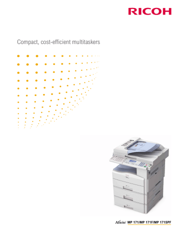 Ricoh Aficio MP 171SPF Datasheet | Manualzz