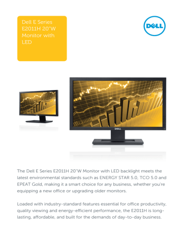 DELL E2011H Datasheet | Manualzz