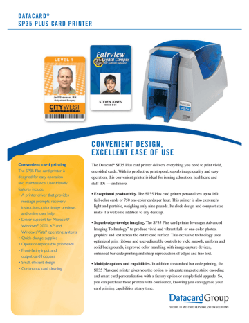 DataCard SP35 Plus Datasheet | Manualzz