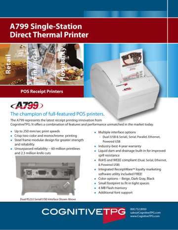 Cognitive TPG A799 Datasheet | Manualzz