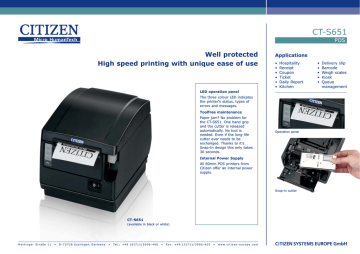Citizen CT-S651 Datasheet | Manualzz