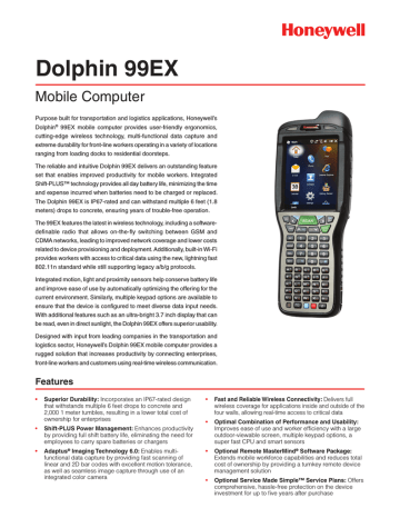 Honeywell Dolphin 99EX Datasheet | Manualzz
