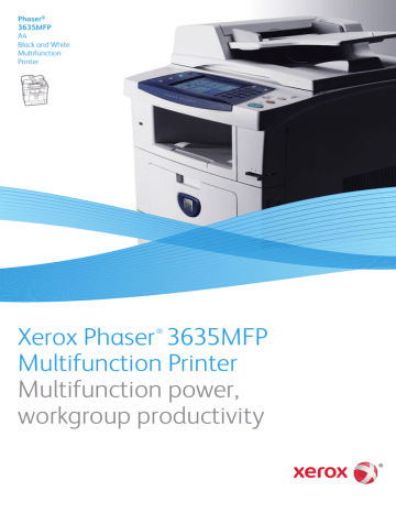 Xerox Phaser 3635MFP Datasheet | Manualzz