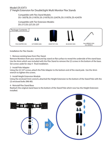 DoubleSight DS-EXT3 mounting kit Datasheet | Manualzz