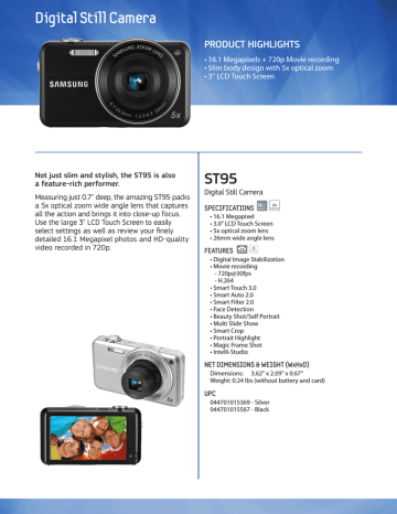 Samsung ST ST95 Datasheet | Manualzz