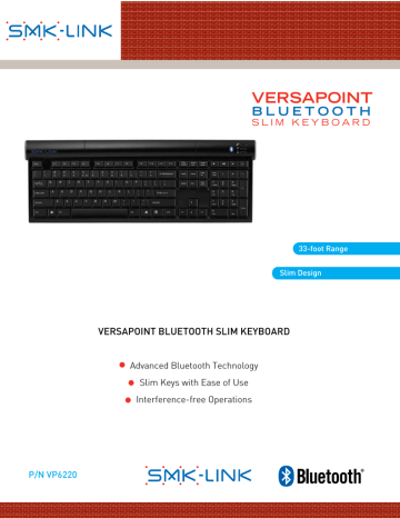 Interlink VersaPoint Bluetooth Slim Datasheet | Manualzz