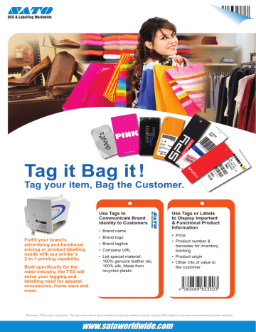 SATO TG308 Datasheet | Manualzz