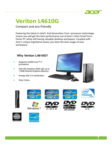 Acer Veriton L L4610G Datasheet | Manualzz