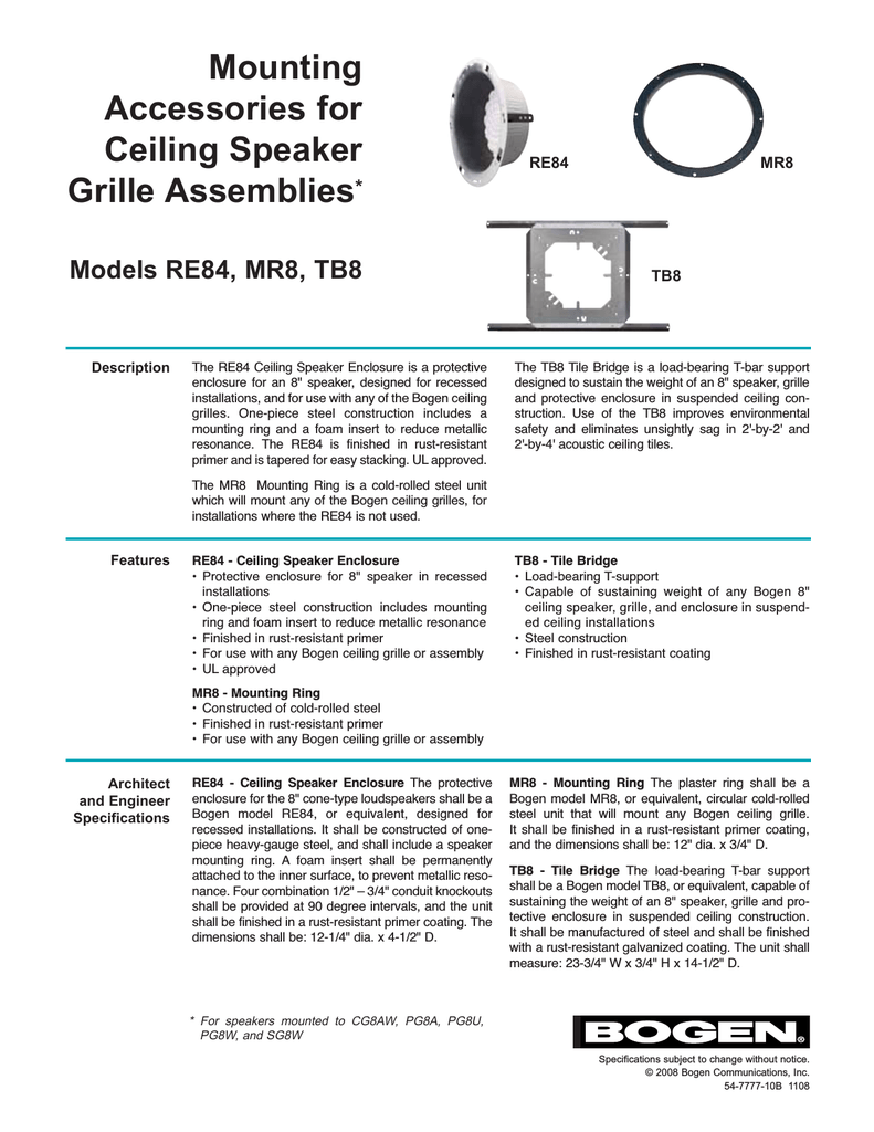 Bogen Round Recessed Ceiling Speaker Enclosure | Shelly Lighting