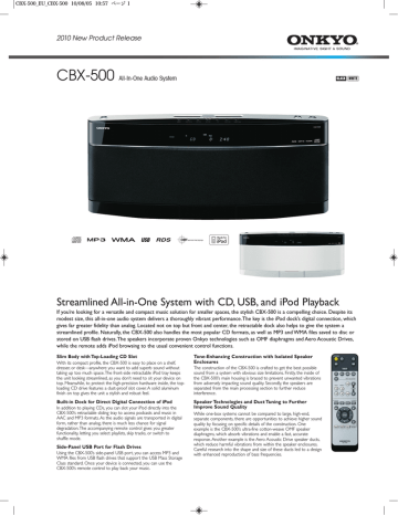 ONKYO CBX-500 Datasheet | Manualzz