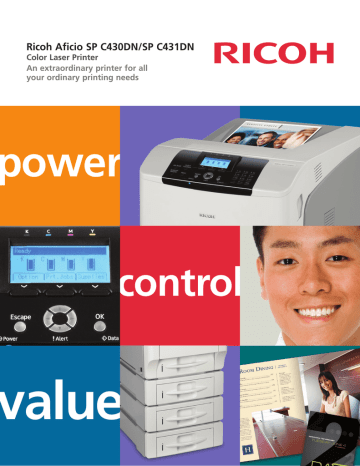 Ricoh Aficio SP C430DN Datasheet | Manualzz