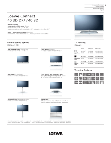 LOEWE Connect 40 Datasheet | Manualzz