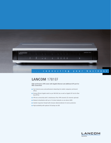 Lancom Systems 1781EF Datasheet | Manualzz
