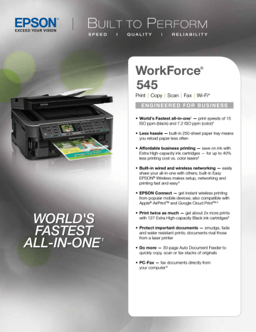 Epson WorkForce 545 Datasheet | Manualzz