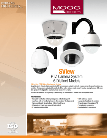 Moog Videolarm IFDP7CS-3 surveillance camera Datasheet | Manualzz