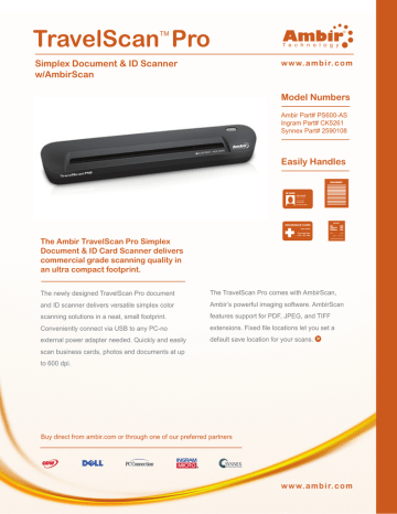 Ambir Technology TravelScan Pro Datasheet | Manualzz