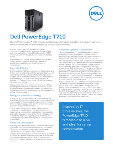DELL PowerEdge T710 Datasheet | Manualzz