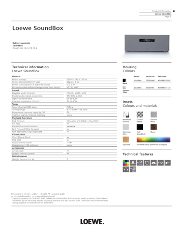 LOEWE SoundBox Datasheet | Manualzz