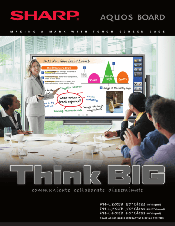 Sharp PN-L602B touch screen monitor Datasheet | Manualzz