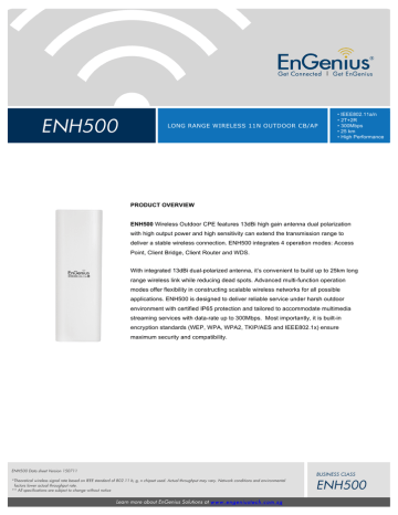 EnGenius ENH500 WLAN access point Datasheet | Manualzz