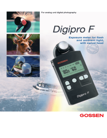 Gossen Digipro F Datasheet | Manualzz