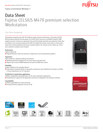 Fujitsu CELSIUS M470 Datasheet | Manualzz