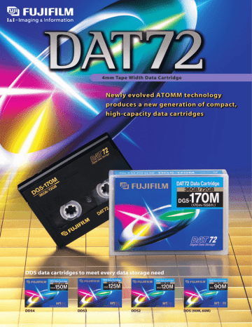 Fujifilm DAT 72 Data Cartridge Datasheet | Manualzz