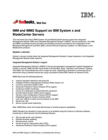 IBM IMM Advanced Upgrade Datasheet | Manualzz