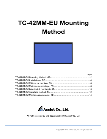 Mitsubishi Electric TC-42MM Datasheet | Manualzz