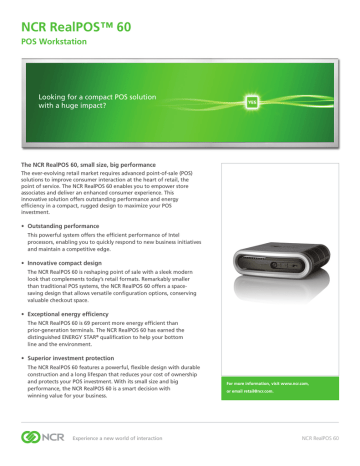 NCR RealPOS 60 Datasheet | Manualzz