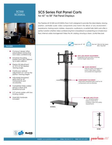 Peerless SC550 Datasheet | Manualzz