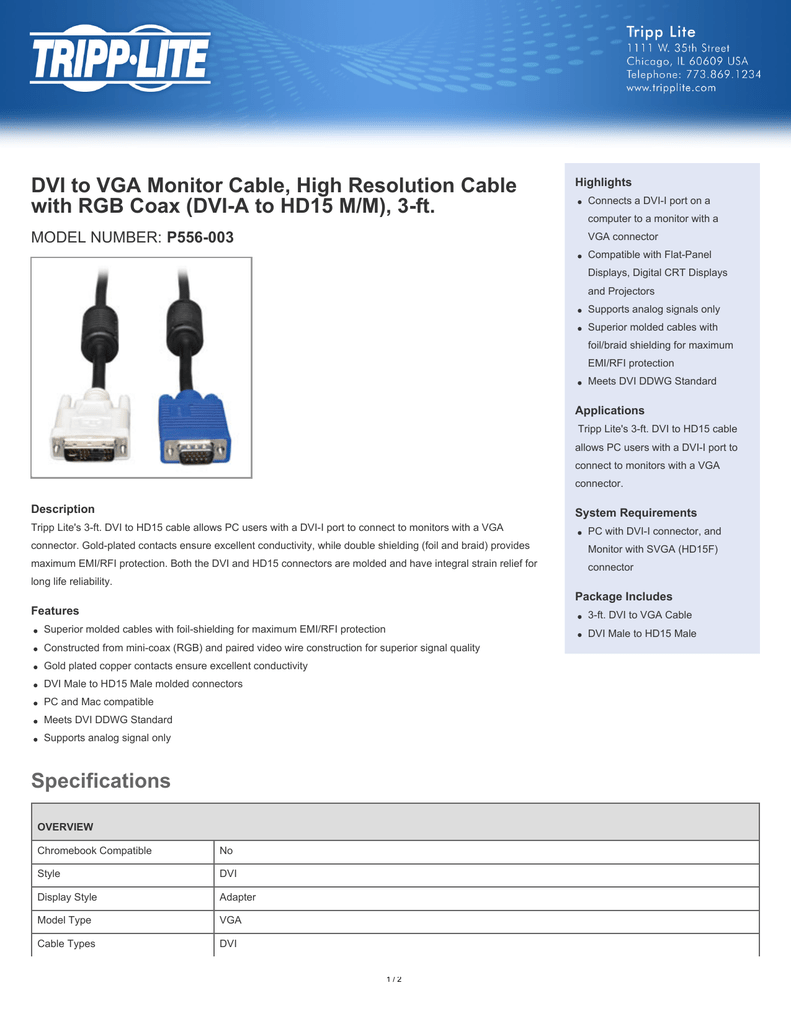 Pc Video Cable Types