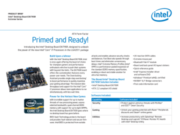 Intel DX79SR Datasheet | Manualzz