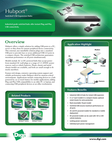Digi Hubport/7c Datasheet | Manualzz