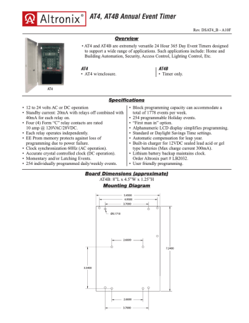 Altronix AT4 Datasheet | Manualzz