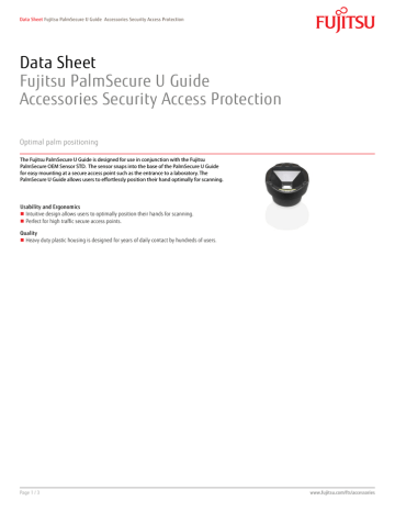 Fujitsu PalmSecure U Guide Datasheet | Manualzz