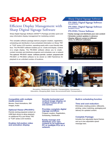 Sharp PN-SS02 presentation software Datasheet | Manualzz