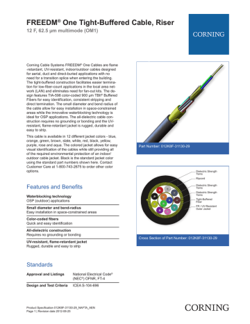 Accu-Tech 012K8F-31130-29 fiber optic cable Datasheet | Manualzz