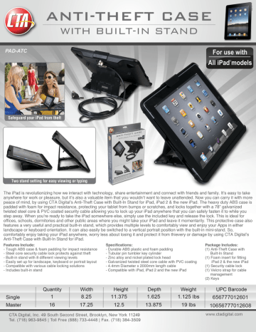 CTA Digital PAD-ATC Datasheet | Manualzz