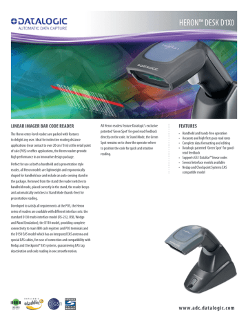Datalogic Heron d130 Datasheet | Manualzz