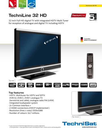TechniSat TechniLine 32 HD Datasheet | Manualzz