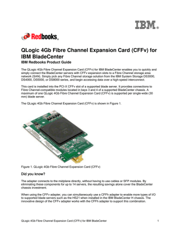 IBM 4Gb FC CFFv Datasheet | Manualzz