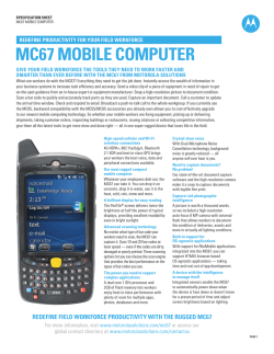 Motorola MC67 - Data Sheet, Quick start Guide, User Guide, User manual ...