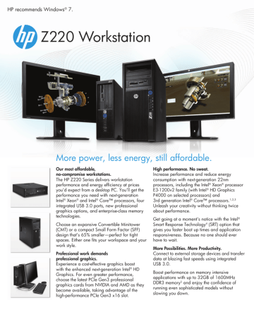 HP Z Z220 SFF Datasheet | Manualzz