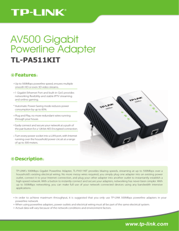 TP-LINK AV500 Datasheet | Manualzz