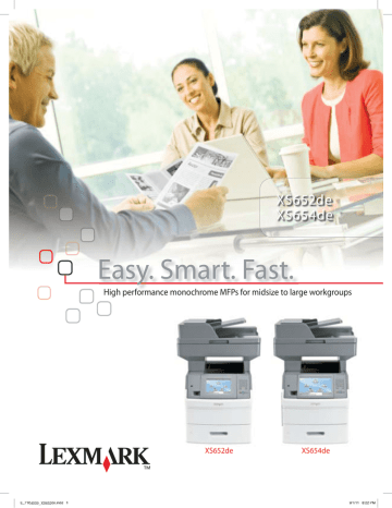 Lexmark XS654de Datasheet | Manualzz