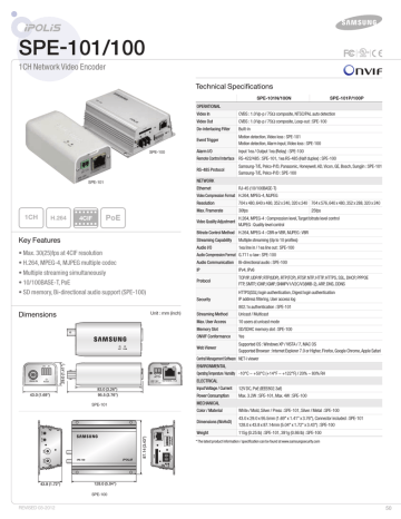 Samsung SPE-100N Datasheet | Manualzz