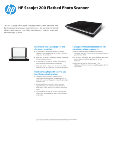HP Scanjet 200 Flatbed Datasheet | Manualzz