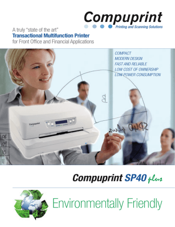 Compuprint SP40 plus Datasheet | Manualzz