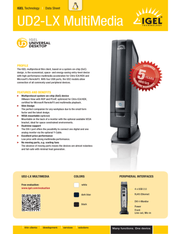 IGEL UD2 LX MultiMedia Datasheet | Manualzz